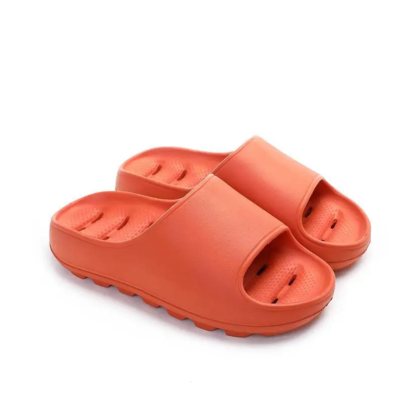 Simple Plain Pvc Flat Shoes Men Home Slippers Buy Flops Non Slip Couple Sandals Eva Home