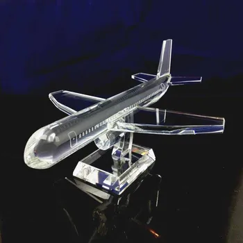 K9 Glass Crystal Plane Shape Paperweight 3d Laser Engraved Birthday ...