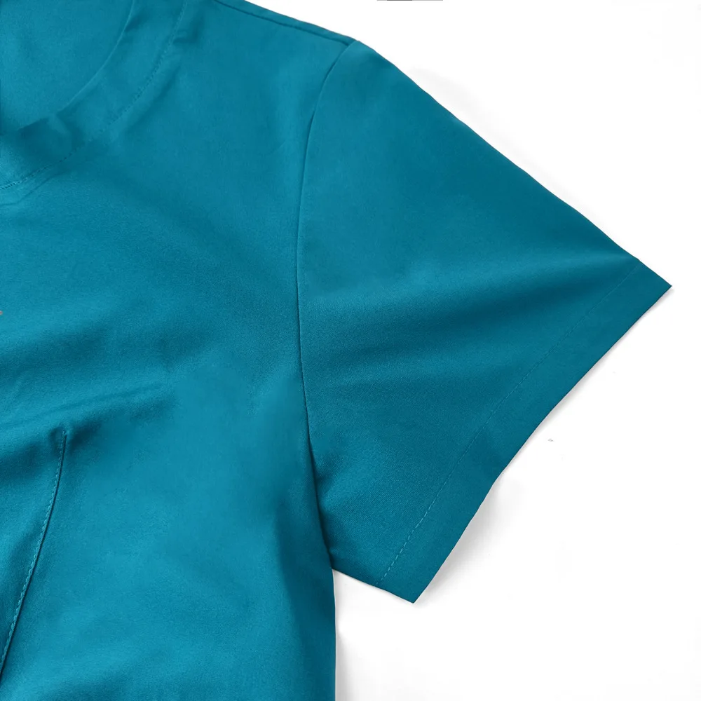 Cheap Polyester V Neck Split Custom logo Hospital Uniforms Scrubs ...