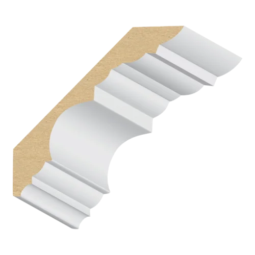 White Primed Wooden Ceiling Crown Moulding Decorative Moulding Cornice ...