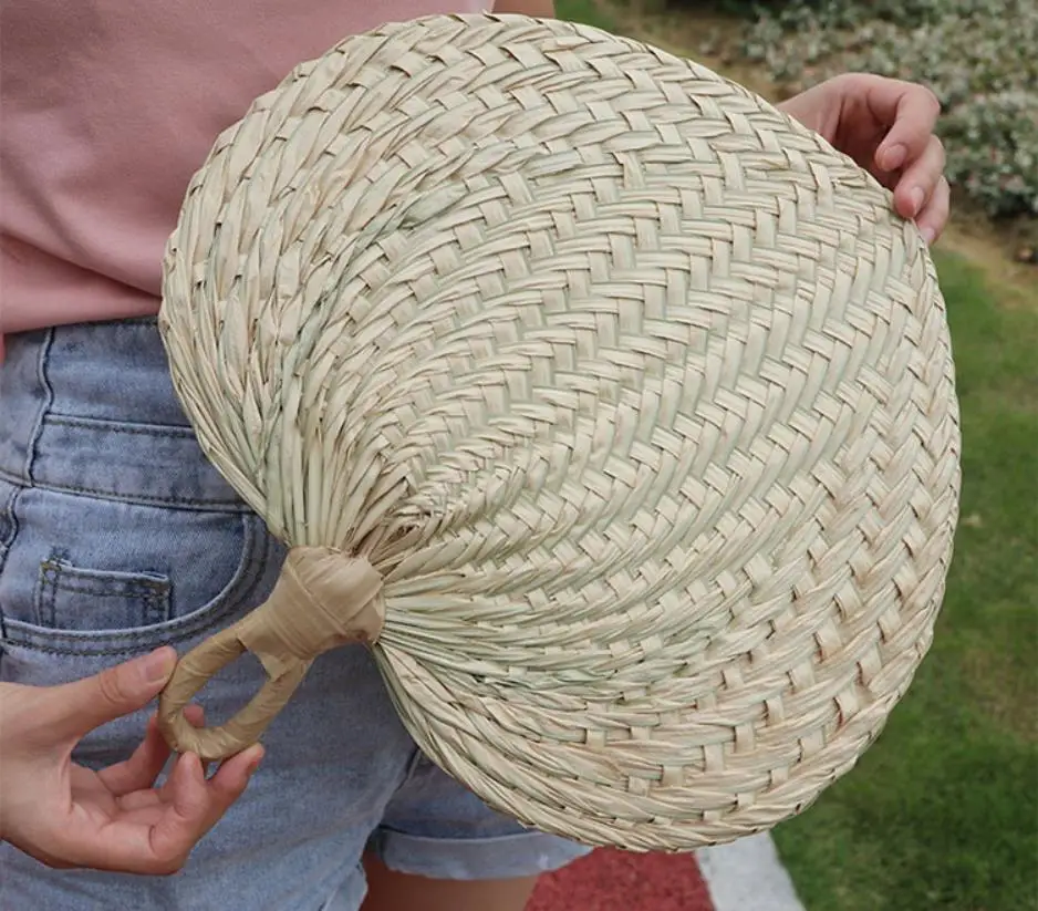 Eco-friendly Straw Fans - Perfect for Festivals & Weddings