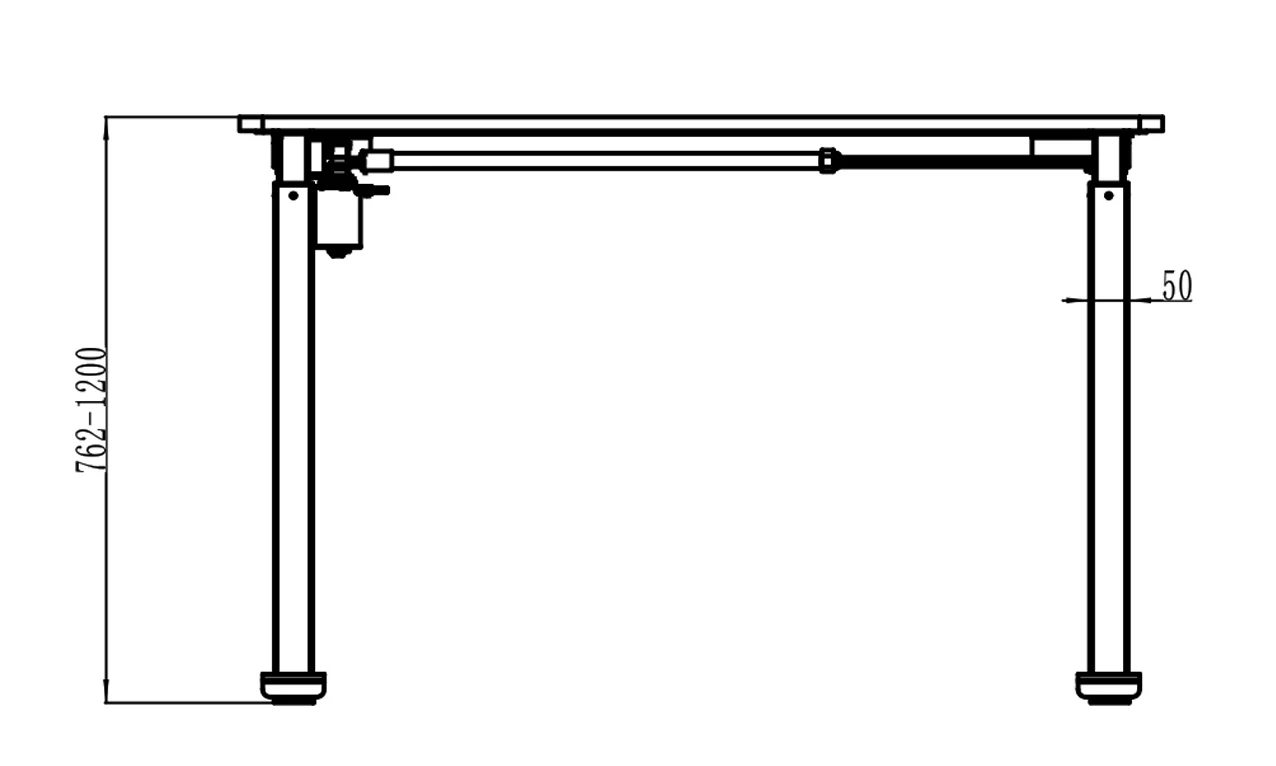 Ergonomic Single Motor Smart Home Electric Height Adjustable Desk