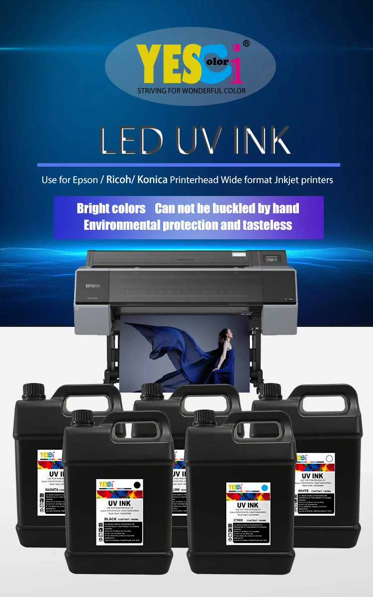 Yes-colorful Led Uv Curable Hard Coloring Inkjet Inks For Cables ...