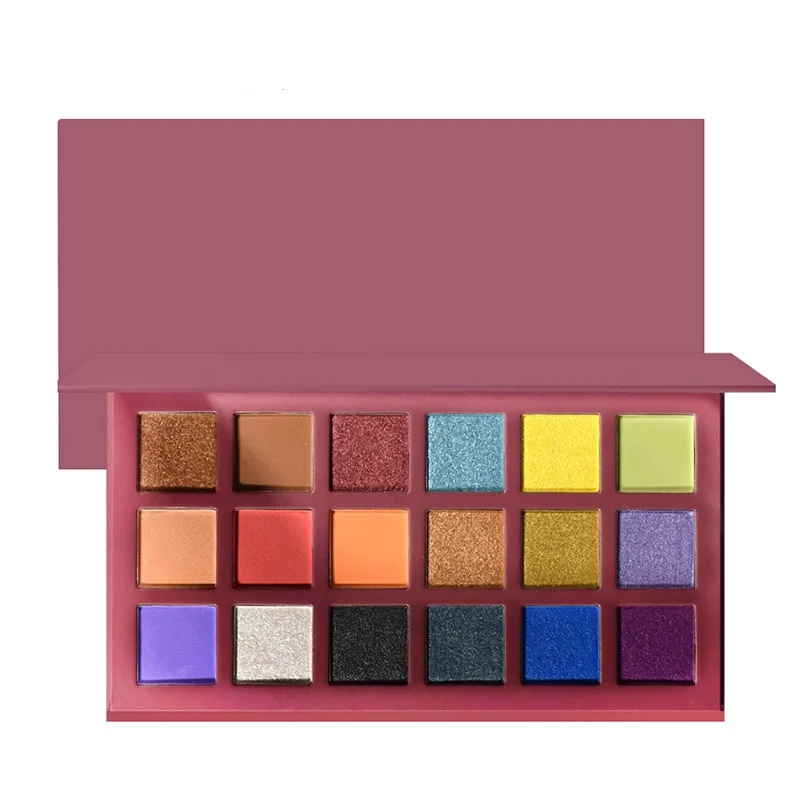 Wholesale 18 Colors Cosmetic Vegan Eyeshadow Palette Black Pallet Boxes ...