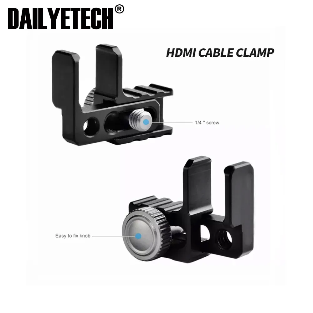 Universal Camera Cable Clamp Lock For Blackmagic Video Monitor Cage G7/gh4/gh3 Cage For Sony ...