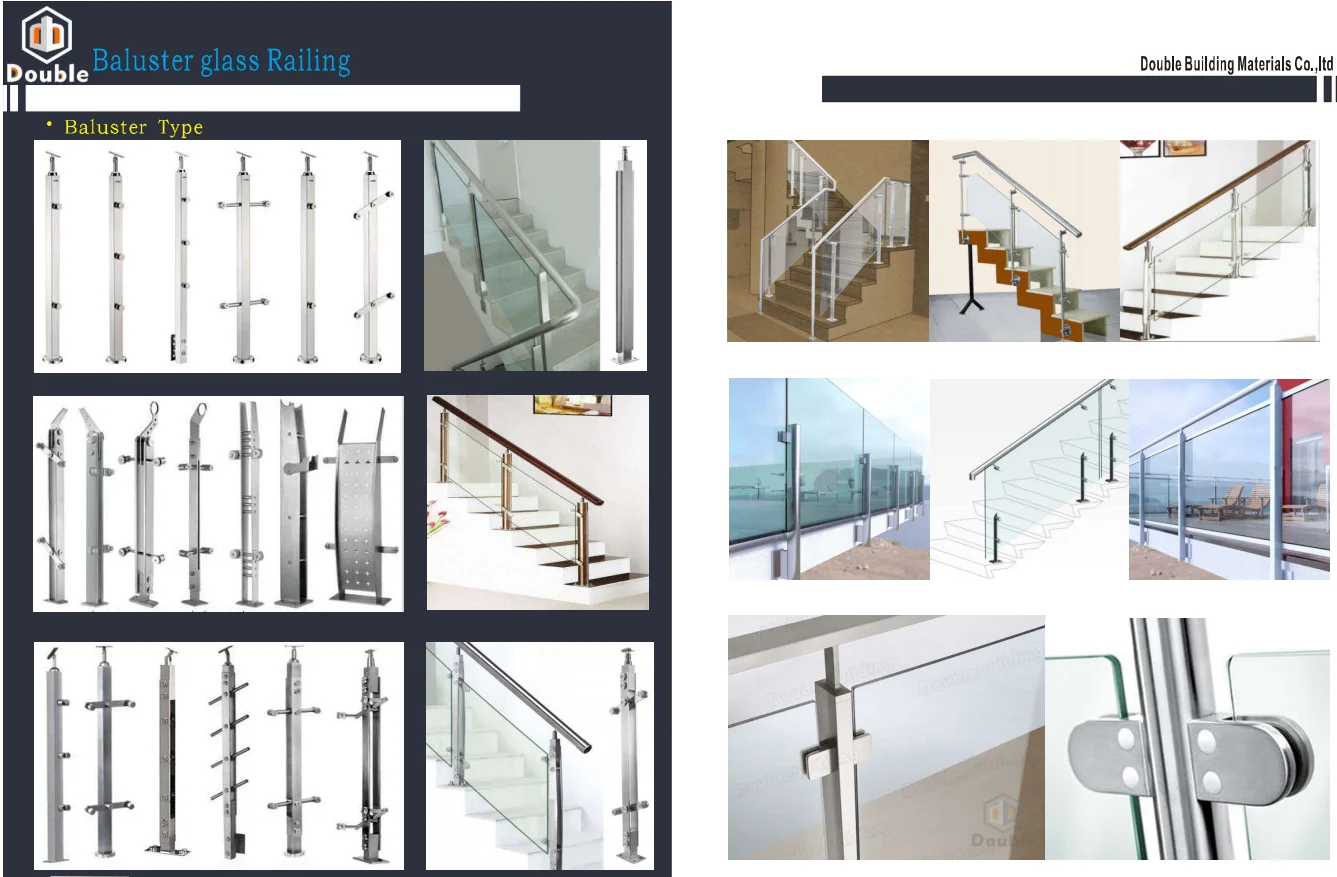 Stainless Steel Baluster with Tempered Glass - Durable & Stylish
