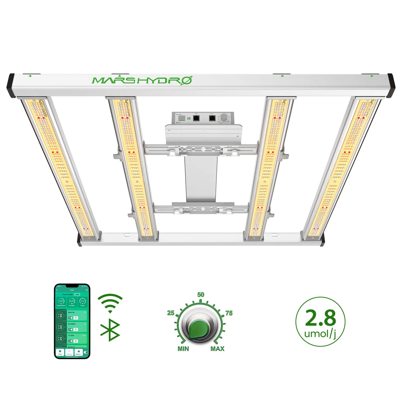 Mars Hydro Smart Fc-e3000 300w 3x3 Led Grow Light Full Spectrum Bar ...