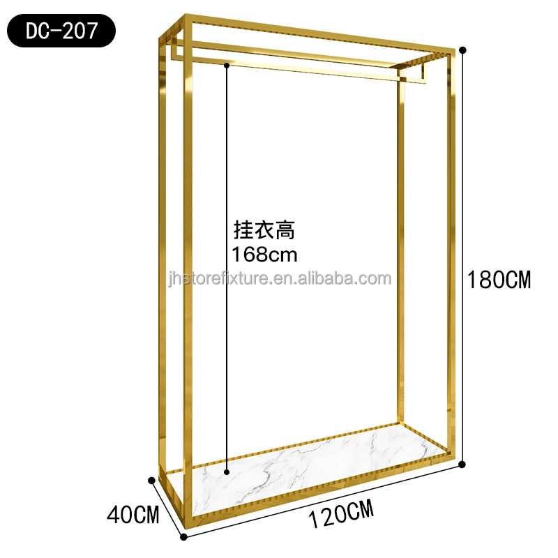 Luxurious Wall Mounted Shiny Gold Stainless Steel Rack
