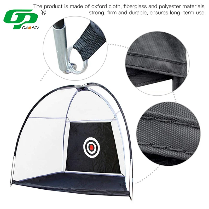 Black Portable Golf Training Net - Practice Driving & Chipping
