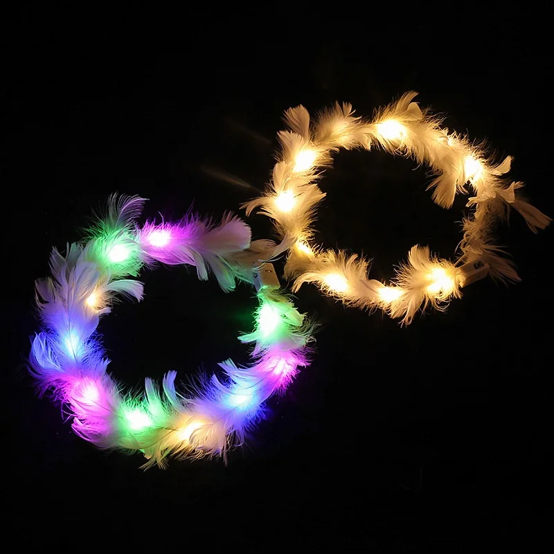 Light Up Headdress For Women 3 Light Modes Led Hair Clip Headband Glow ...