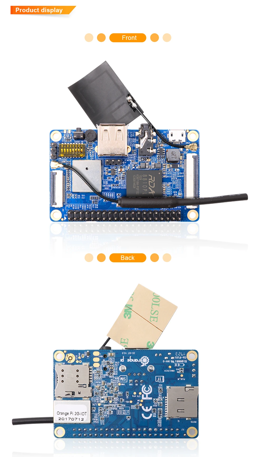 Orange Pi 2g-iot Arm Cortex-a5 32bit Open-source Single-board Computer Support Android 4.4 ...