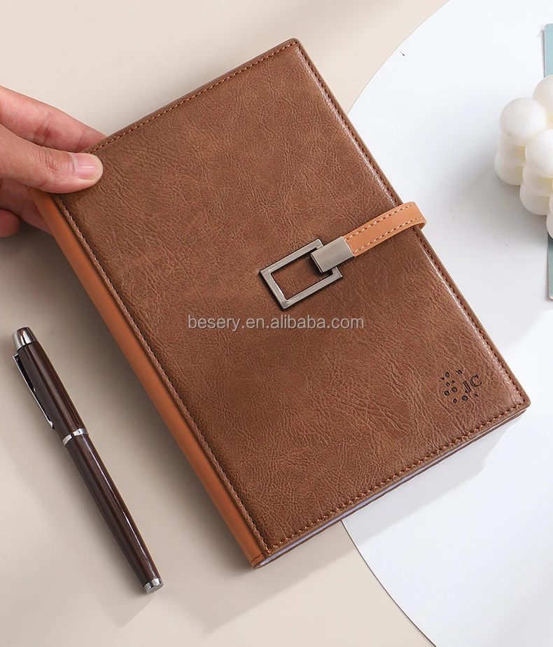 Wholesale Luxury Office Custom logo A5 Pu Notebook Planner 2pcs Set ...