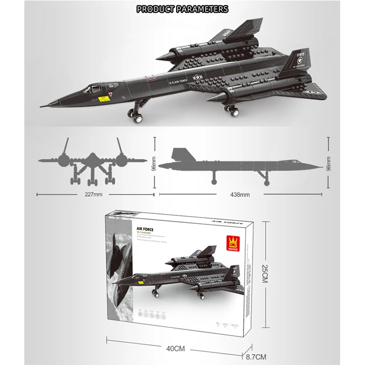 Alibaba.com: SR-71 Blackbird Toys Airplane Brick Custom WW2 Bricks ...