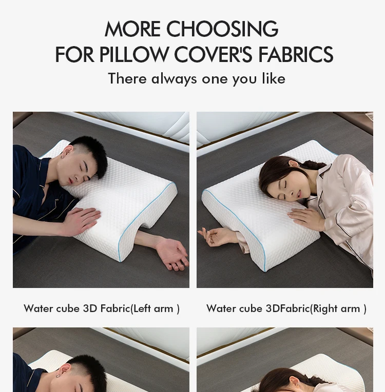 Breathable Ergonomic Orthopedic Arched Cuddle Pillow Memory Foam Couple ...