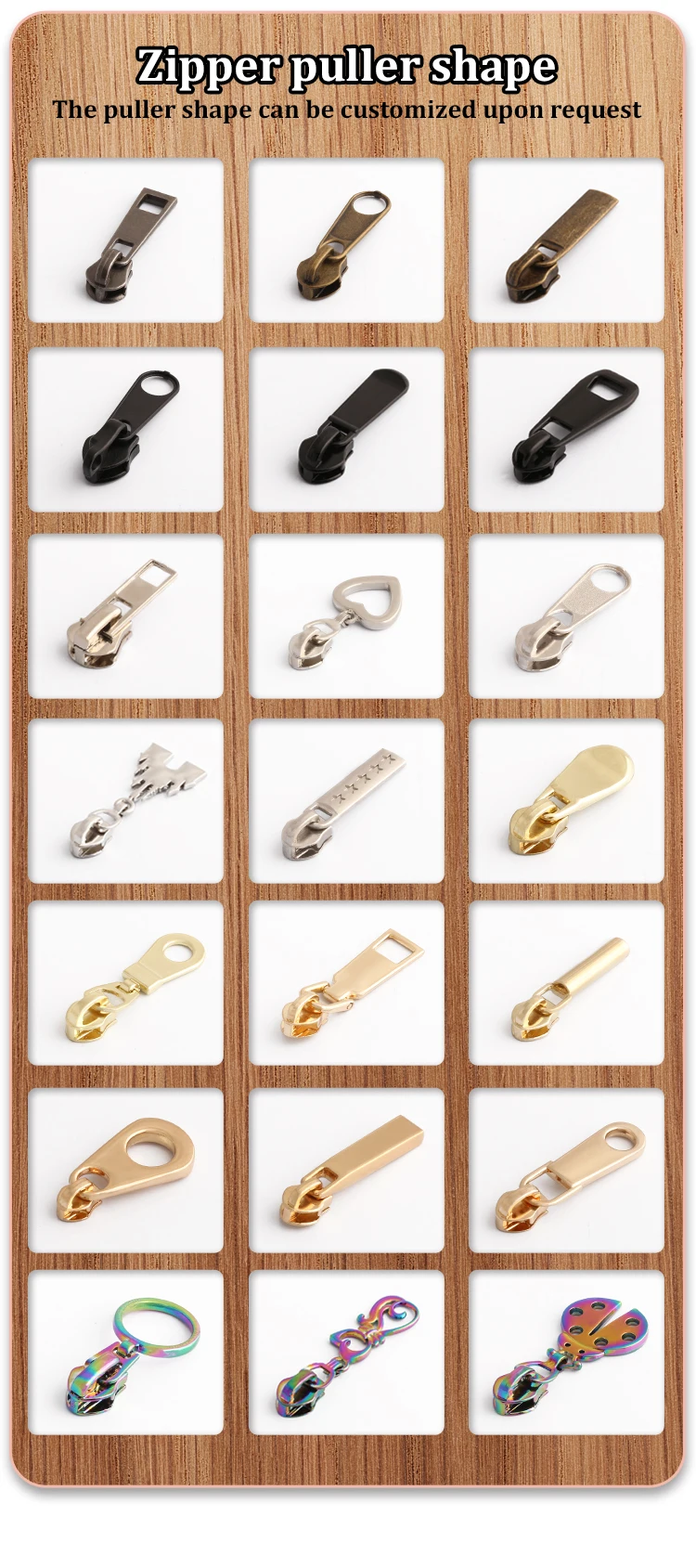 Wholesale Zipper Heads - Rainbow Color Metal Sliders