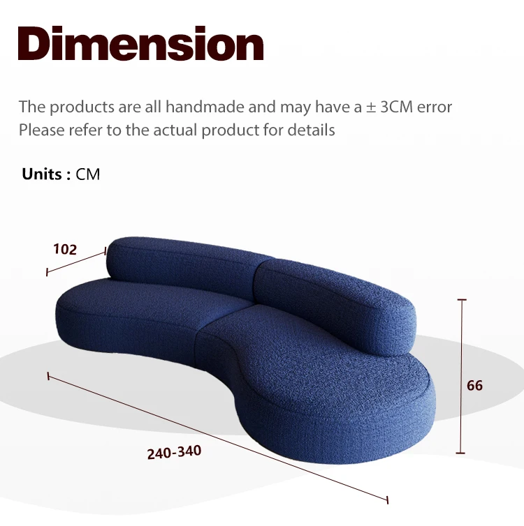 Curved Compression Living Room Sofas - Stylish & Space-saving