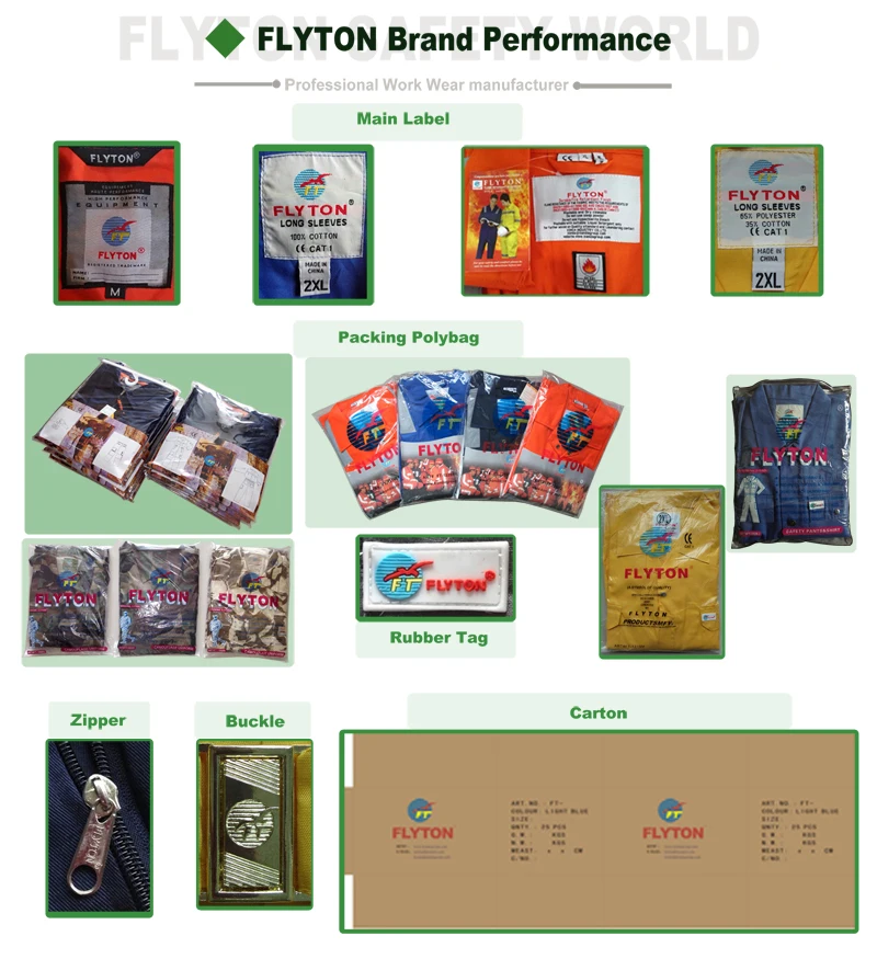 FLYTON Safety Protective Mens Construction Workwear Coveralls FT-NZ01 D