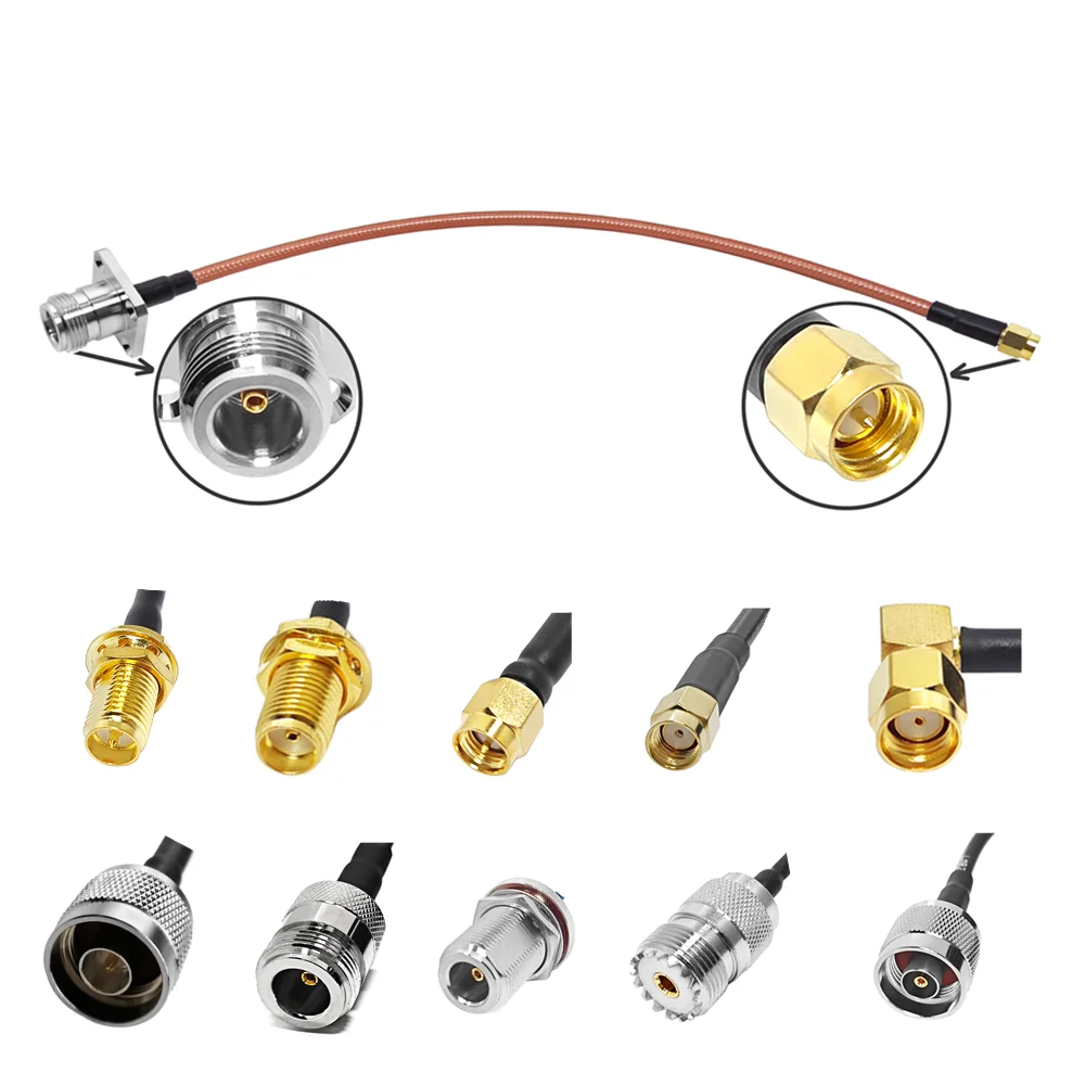 Manufacturer SMA Male Plug to N Female Jack Panel Flange Chassis Mount ...