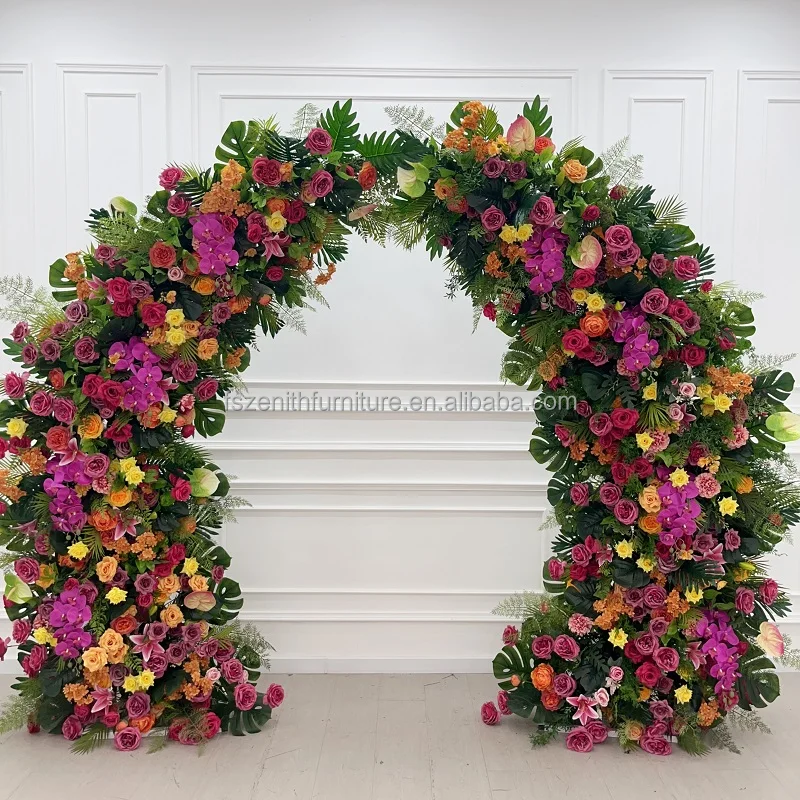 Custom Wedding Decoration Flowers Backdrop Stage Background White ...