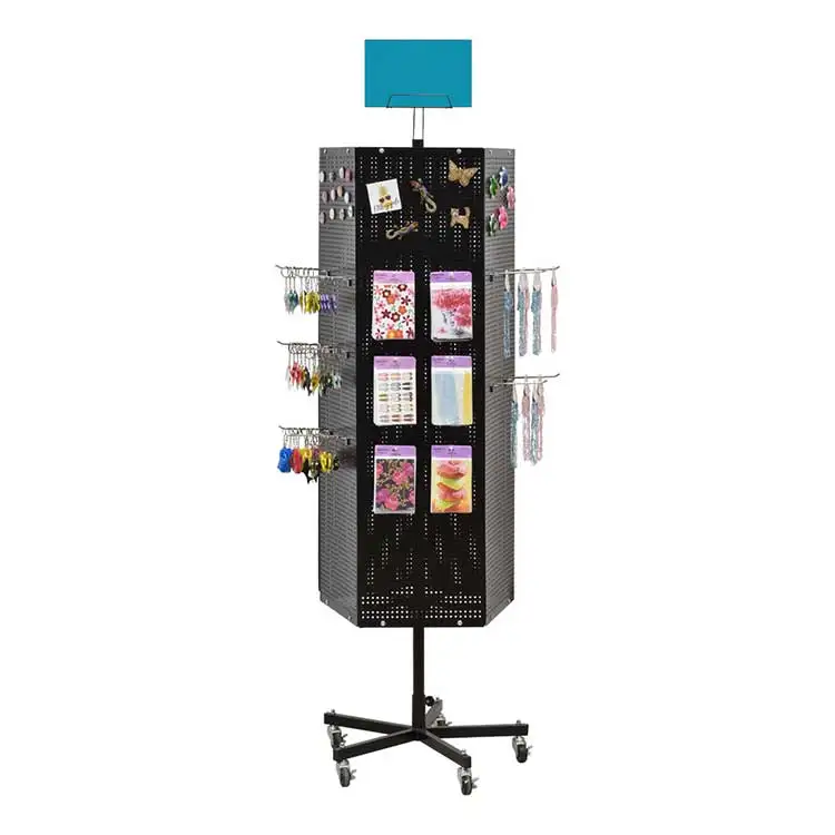 Floor Standing Metal Display Rack Rotating Jewelry Display Stand - Matt ...