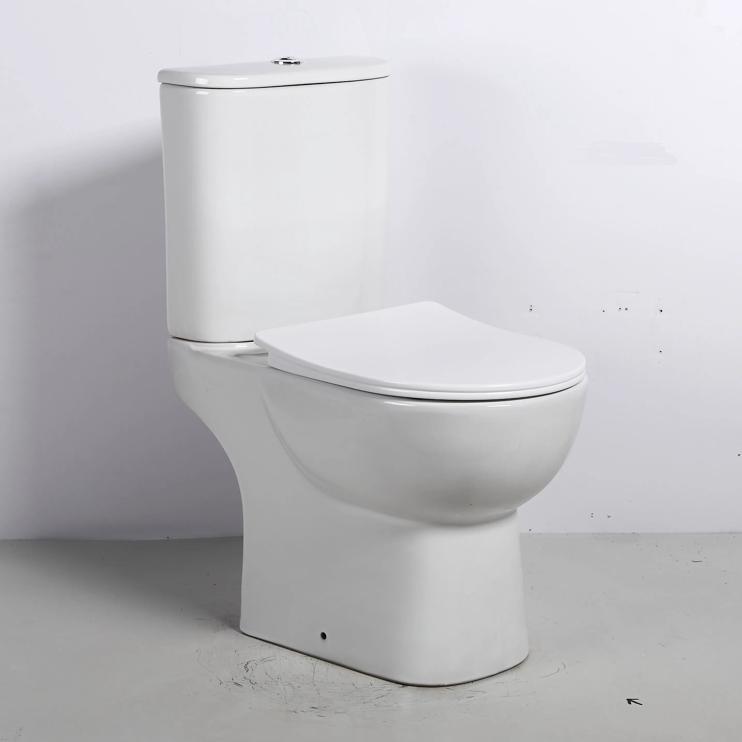 Round Dual-flush Elongated Rimless Wash Down Two Piece Water Closet Wc ...