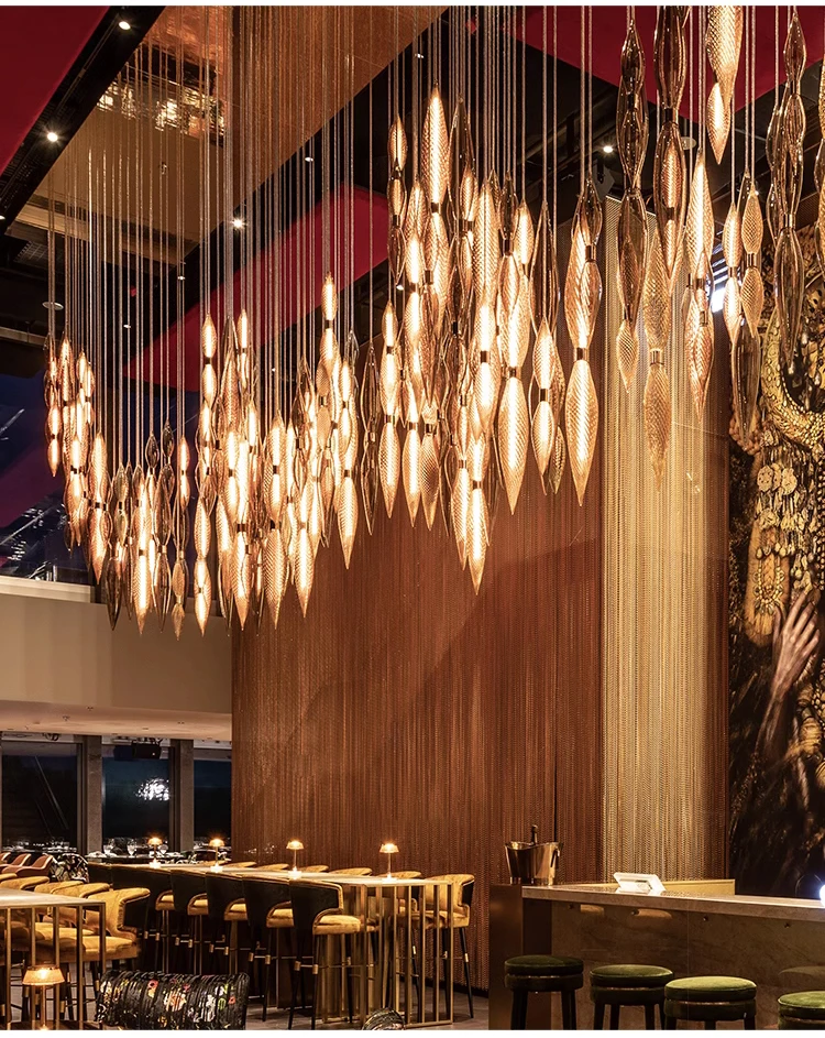 Modern Luxury Decorative Ceiling Pendant Light Villa Lobby Hotel Hall ...