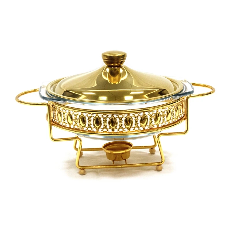 Factory Sale 2l Round Shape Silver Golden Color Luxury Hotel Restaurant ...