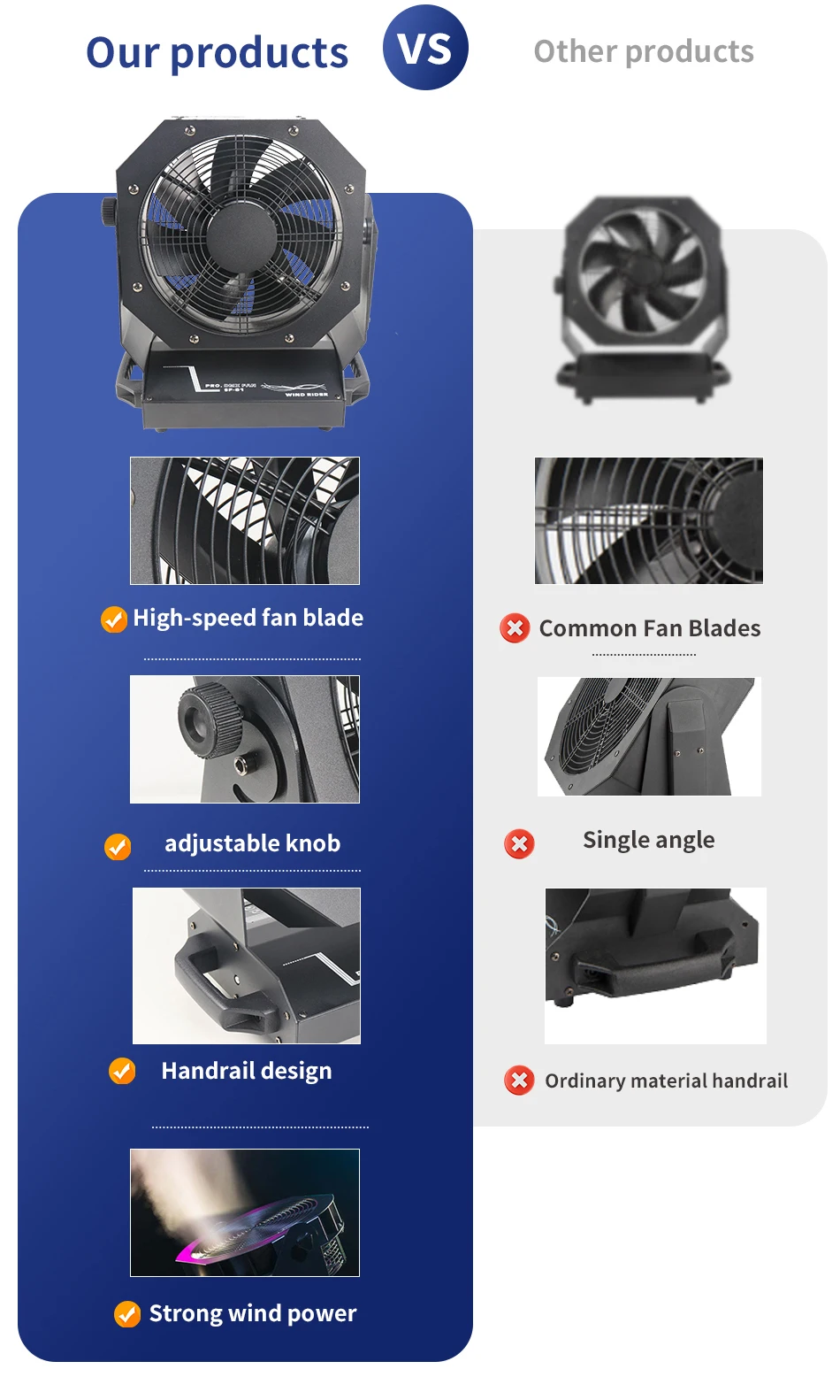 Guangzhou Direct Sales Stage Equipment DMX Fan Machine 700w