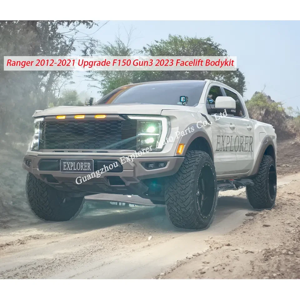 Ranger T6 T7 T8 Convert To 2023 F150 Raptor Facelift Bodykit For Ranger ...