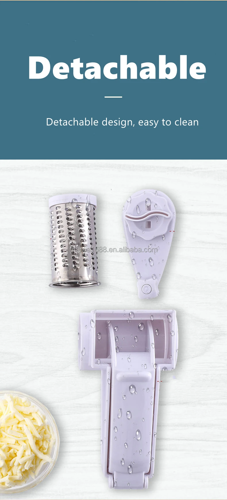 Manjia Stainless Steel Cheese Grater - Durable & Efficient