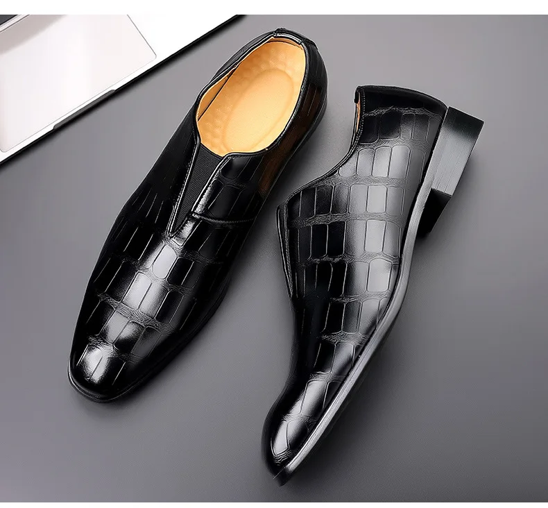 Men Leather Shoes Men's Business Dress Shoes All-match Casual Shoes ...
