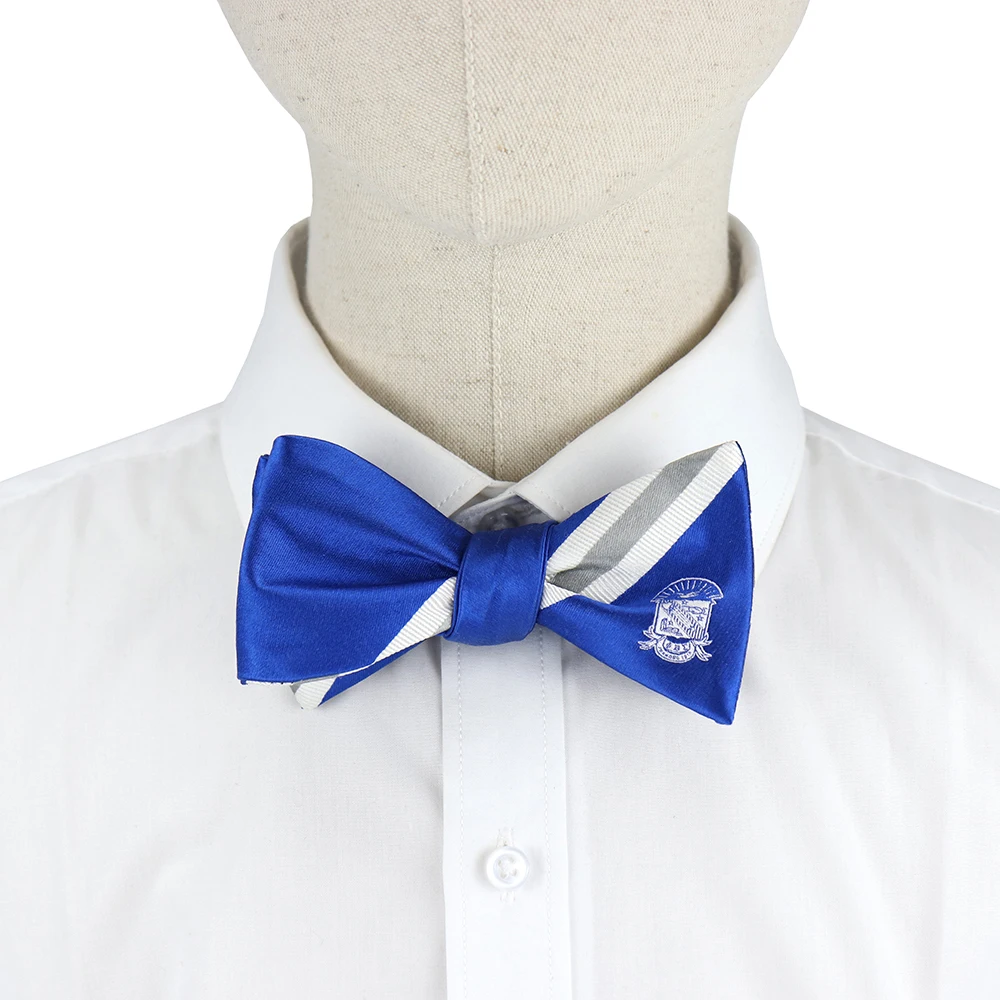 Phi Beta Sigma Fraternity Custom Silk Tie - Blue White Stripes