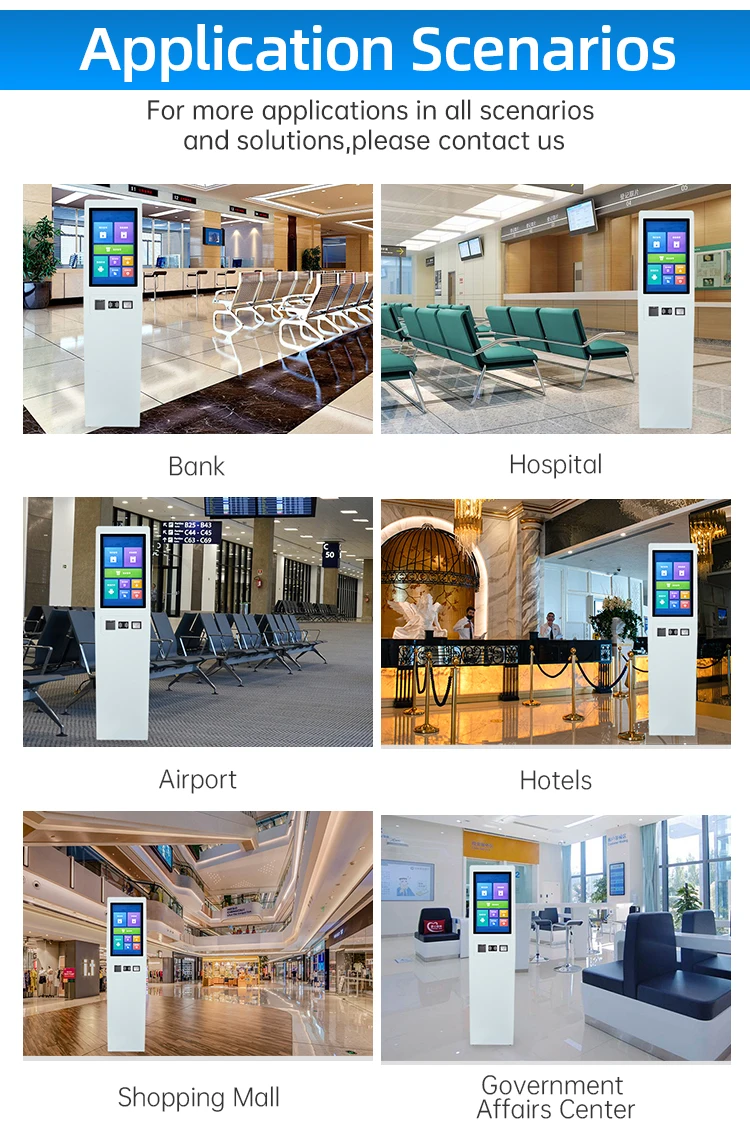 Intelligent Queuing Machine Ticket Printer Touch Screen