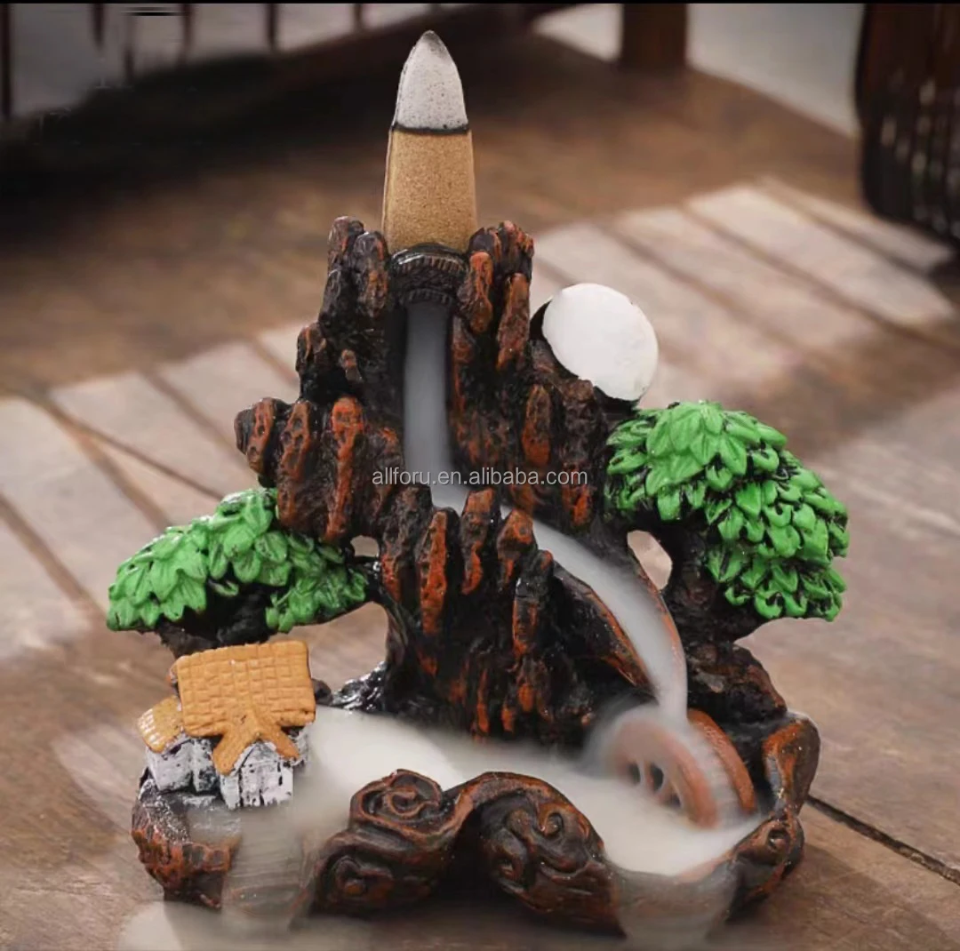 2023 Ceramic Mini Backflow Incense Burner Stick Holder Resin Handmade ...