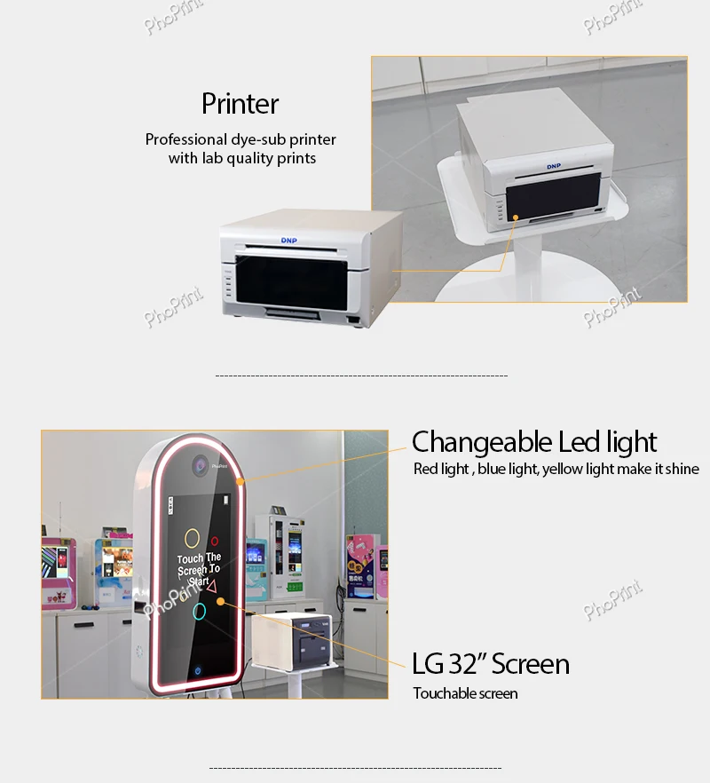 Phoprint Factory Price Magic Interactive Mirror Photo Booth