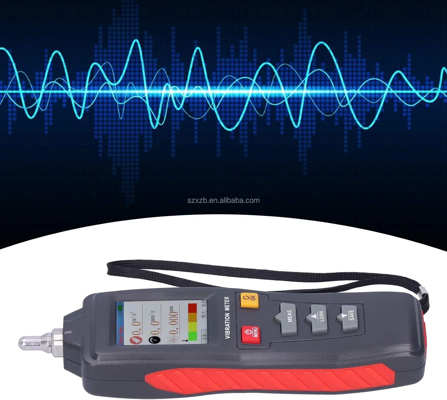 Wt63b Color Lcd Digital Vibration Analyzer Vibration Meter Portable High Sensitivity