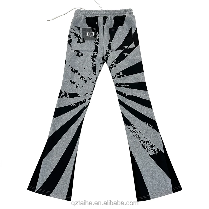 Custom Streetwear High Quality Printing Acid Wash Sweat Pants With ...