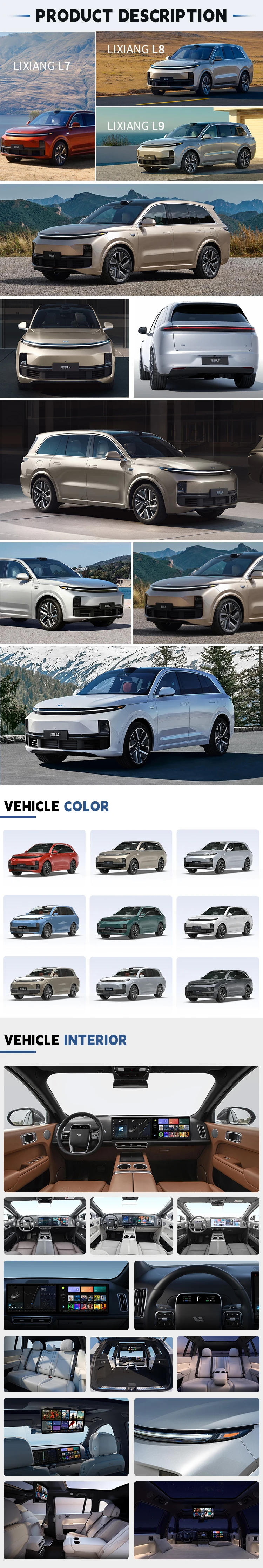 2023 6-seater Suv 3.5kw Discharge Lixiang L8 Smart Parking Mobile Big Bed Room 12-airbag Safety ...