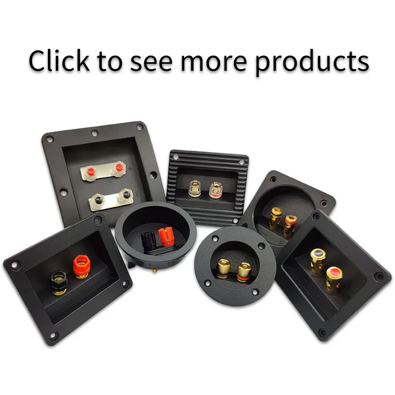 4 Way Abs Audio Post Plug Wire Cup Speaker Terminal Box Plate Connector ...
