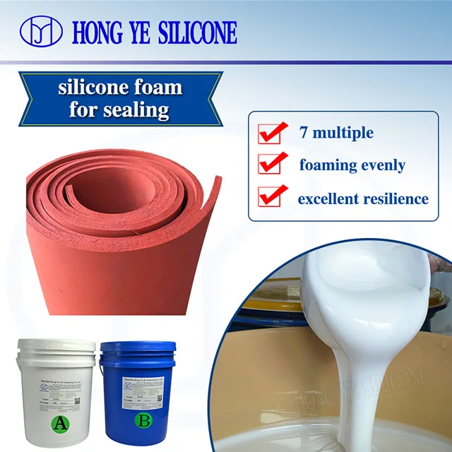 Flowable Silicone Rubber Ab Component Liquid Foaming Silicone Aircraft ...