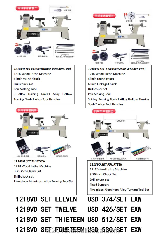 900W Digital Display Woodworking Lathe - Easy to Operate