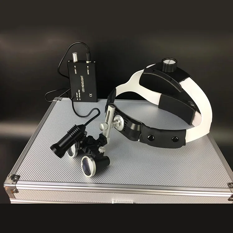 Dental LED Headlight 2.5X/3.5X Medical Surgical Headband Magnification ...