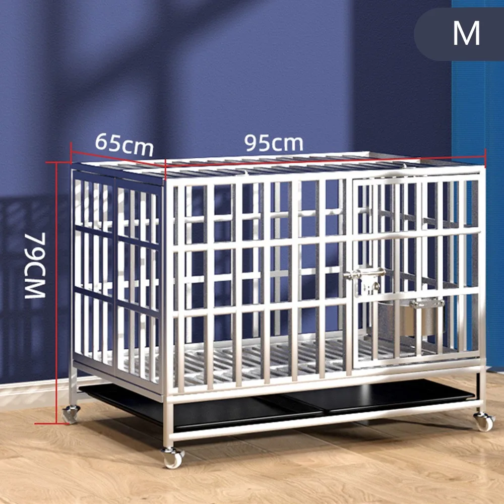 Stainless Steel Metal Design Square Plush Dog Cage Mesh Pet Kennel With ...
