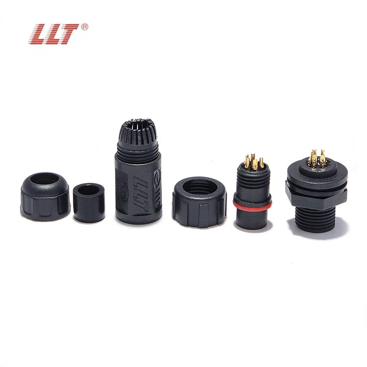 Llt M12 Panel Front Mounted Waterproof Connector Solder Type For Cable ...