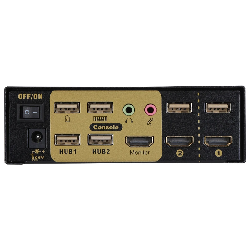 Vcom Ir Control 4k 3840*2400p Hdmi Kvm Switch 2 Port Keyboard Video ...