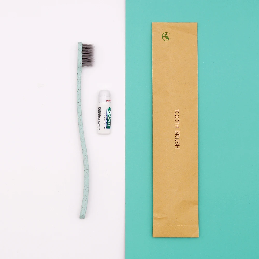 Disposable Hotel Amenities Dental Kit Hotel Toothbrush With Toothpaste ...