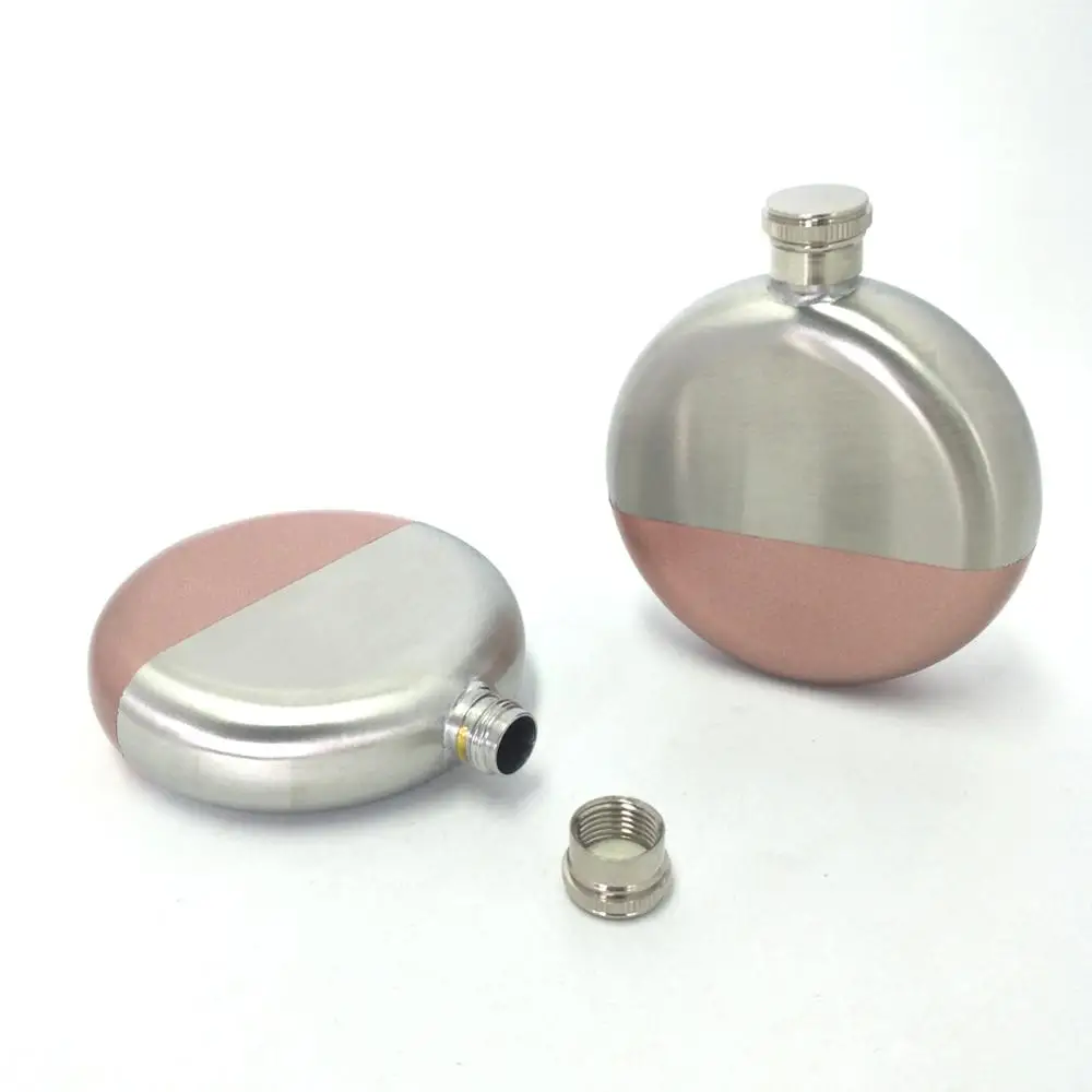 5oz Round Hip Flask Hip Flagon Stainless Steel Flask For Alcohol Hip ...
