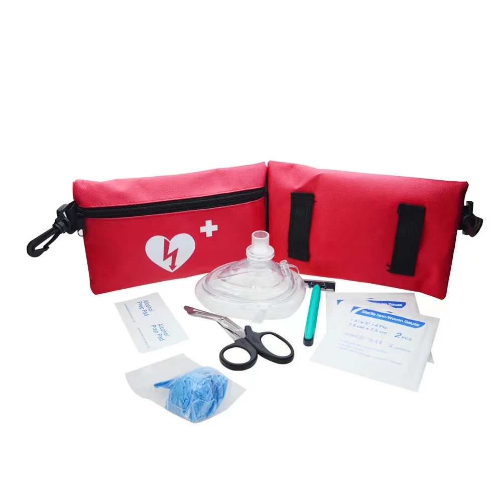 Ring Rescue Kit - AED Mini CPR First Aid Kit with Nylon Bag
