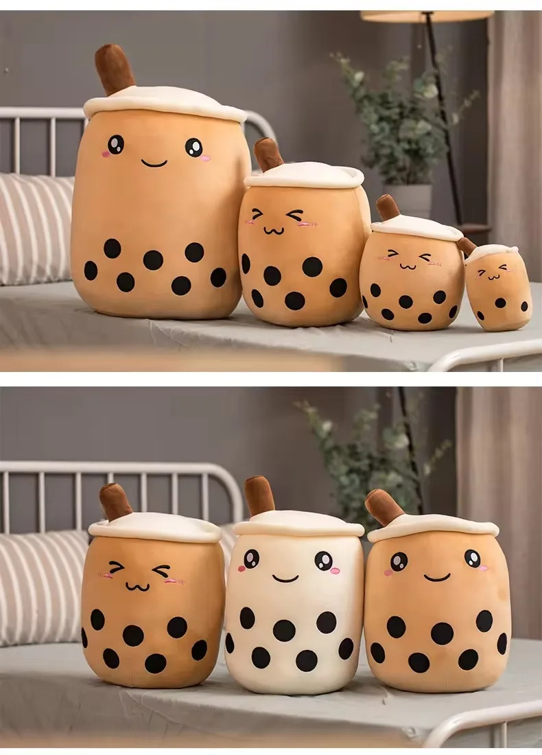 Soft Bubble Boba Peluches Boba Tea Plushie Toy Cup Plush Pillow Milk ...