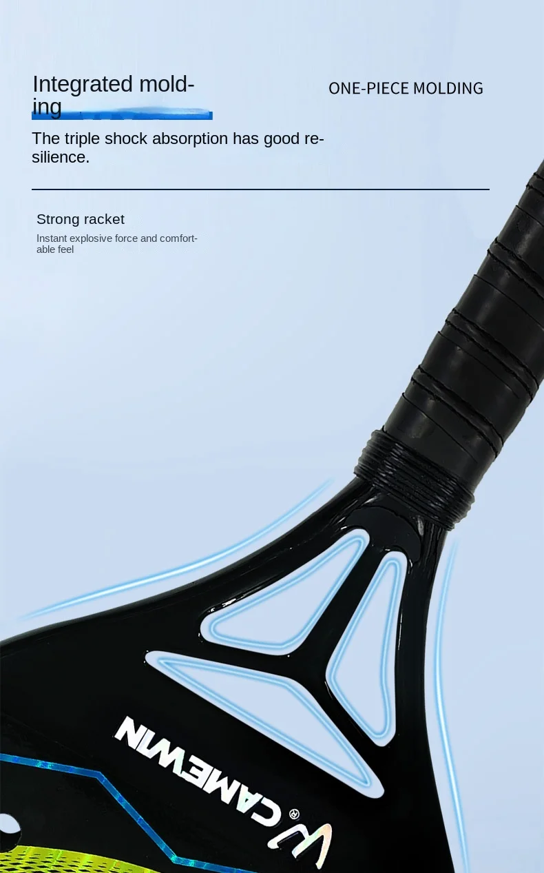 E4049 Thin Section Beach Racquet With Big Blade 12k Carbon Fiber Strong ...